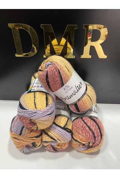 500GR 5yumak Ihraç Fazlası El Örgü Ipi - Batik