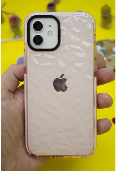 ShoptoCase Apple iPhone 11 Pembe Renk Detaylı Kenarlık Korumalı Şeffaf Lüx Prizma Telefon Kılıfı ShoptoCase Apple iPhone 11 Pembe Renk Detaylı Kenarlık Korumalı Şeffaf Lüx Prizma Telefon Kılıfı