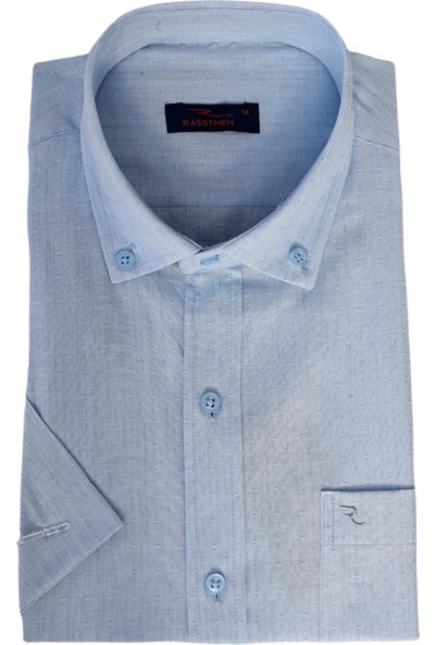 Rasttmen Erkek Armürlü Klasik Kısa Kol Gömlek BGL-ST02072