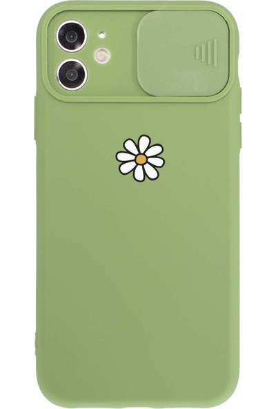 ShoptoCase Apple iPhone 11 Sürgülü Lansman Tek Papatya Desenli Telefon Kılıfı ShoptoCase Apple iPhone 11 Sürgülü Lansman Tek Papatya Desenli Telefon Kılıfı