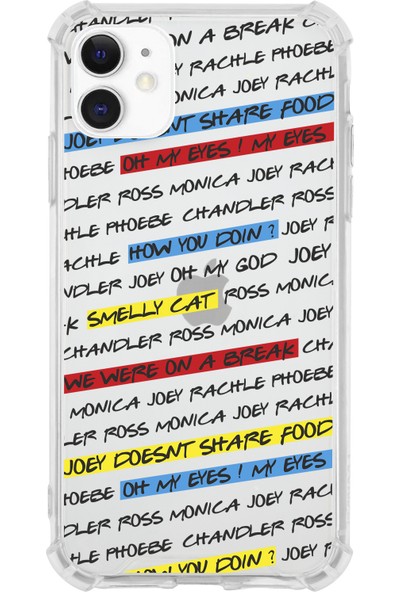 ShoptoCase Apple iPhone 11 Şeffaf Darbe Emici Friends Replikleri Desenli Olex Telefon Kılıfı ShoptoCase Apple iPhone 11 Şeffaf Darbe Emici Friends Replikleri Desenli Olex Telefon Kılıfı