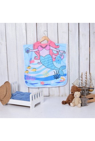 Pastel Home Pastel Pamuklu Kapüşonlu Çocuk Havlu Plaj Pançosu Pastel Home Pastel Pamuklu Kapüşonlu Çocuk Havlu Plaj Pançosu