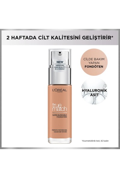 L'Oréal Paris True Match Bakım Yapan Fondöten 5D Golden Sand L'Oréal Paris True Match Bakım Yapan Fondöten 5D Golden Sand