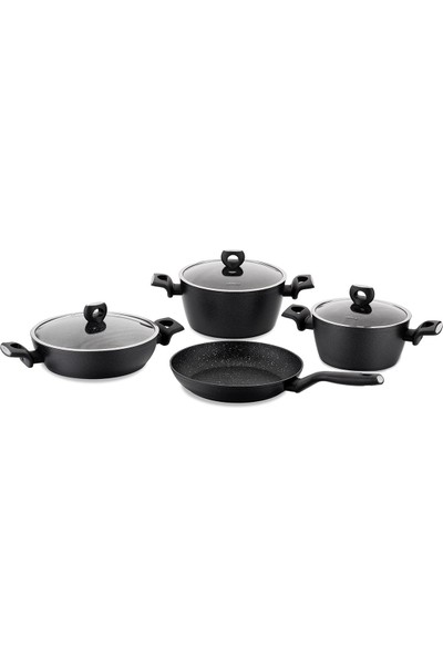 Korkmaz Nora 7 Parça Siyah Tencere Seti A2890