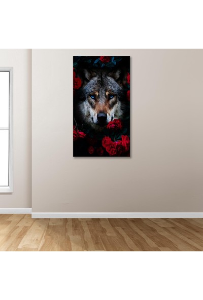 Fupe Shop Kırmızı Güller Arasında Kurt Kanvas Duvar Tablo 4452391 Fupe Shop Kırmızı Güller Arasında Kurt Kanvas Duvar Tablo 4452391
