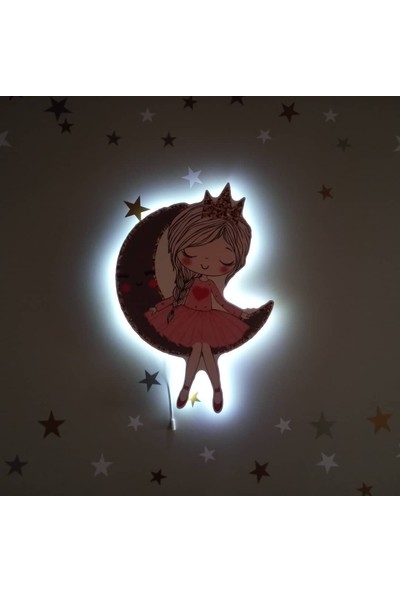 Smart Baby Rooms Ay Prensesi Ahşap Aydınlatma Smart Baby Rooms Ay Prensesi Ahşap Aydınlatma