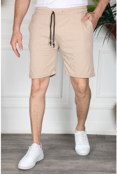 Şenol Erkek Bej Dar Kesim Şort