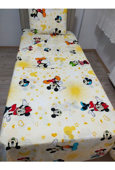 Gasel Mickey Mouse Tek Kişilik Nevresim Takımı