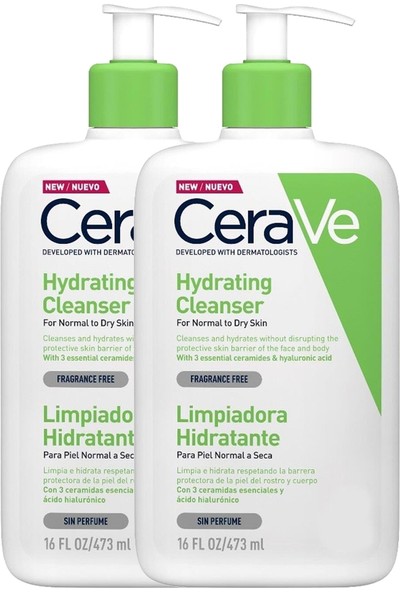 Cerave Nemlendiren Temizleyici 473 ml 2'li