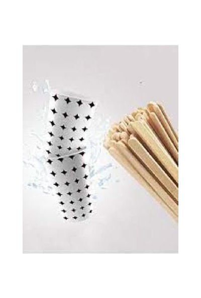 Polente 500 Adet 7 Oz Karton Bardak 500 Adet Karıştırıcı