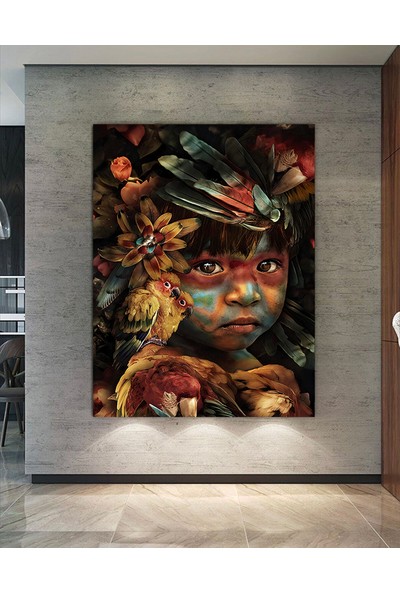 Amerikalı Çocuk Kanvas Gülen Design KNVS00406