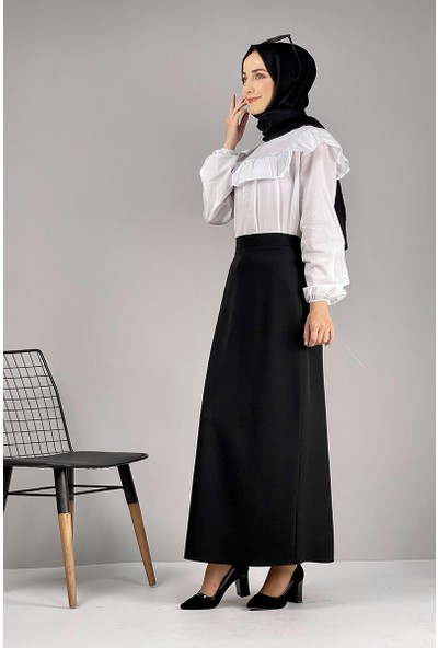 Moda Çizgi Kalem Etek Siyah Moda Çizgi Kalem Etek Siyah