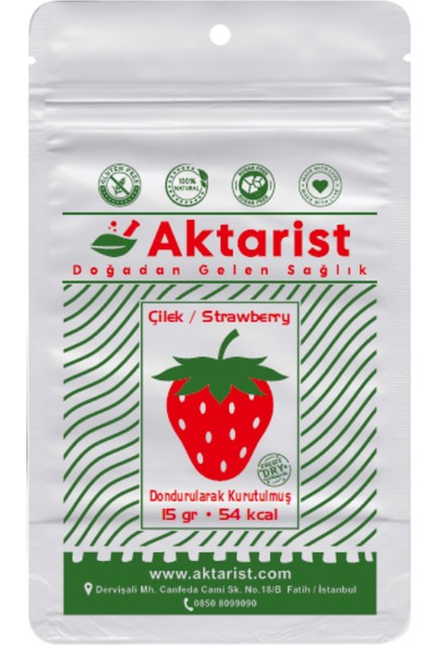 Aktarist Freeze Dried Çilek Kurusu 15 gr Aktarist Freeze Dried Çilek Kurusu 15 gr