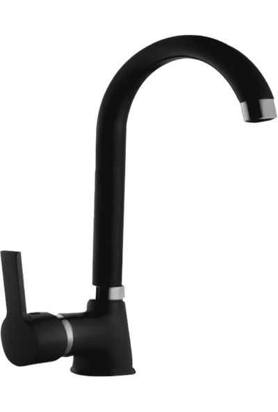 Güney Lara Black Kuğu Lavabo Bataryası - 50433