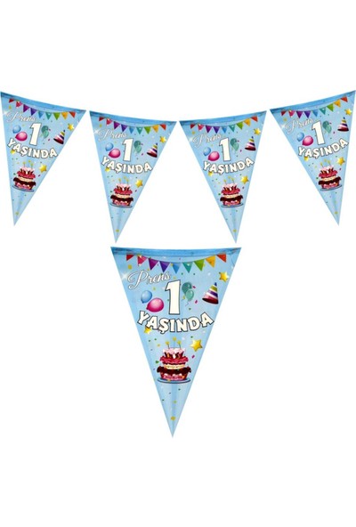1 Yaş Prens-Prenses Üçgen Flama 1 Yaş Prens-Prenses Üçgen Flama