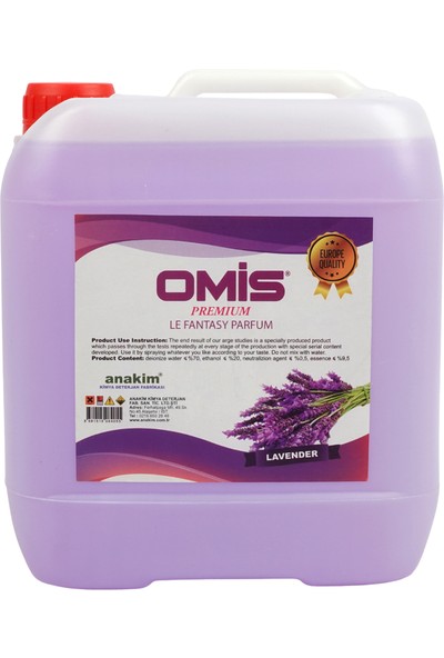 Omis Kapalı Ortam Parfümü Lavanta 4 Lt