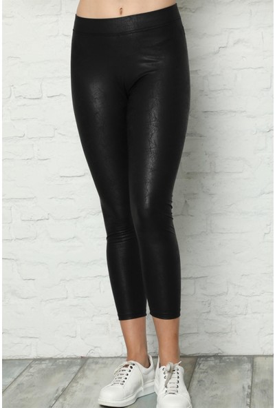 Moda Çizgi Kadın Çatlak Deri Siyah Tayt 5847 Moda Çizgi Kadın Çatlak Deri Siyah Tayt 5847