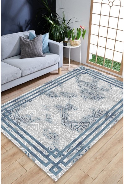 Zeyhan Tekstil Selçuklu Motif Süngerli Lastikli Kaymaz Su Geçirmez Halı Örtüsü Zeyhan Tekstil Selçuklu Motif Süngerli Lastikli Kaymaz Su Geçirmez Halı Örtüsü