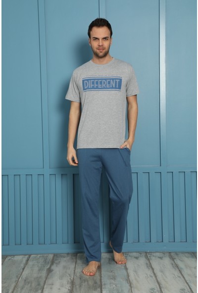 Gızcıy Kısa Kol Cepli Pamuklu Erkek Pijama Takımı