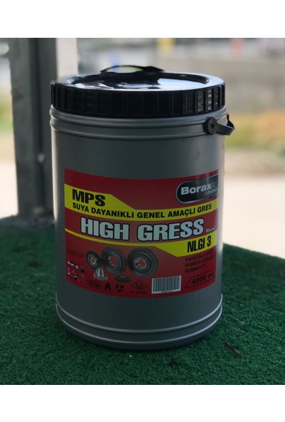 Borax Suya Dayanıklı Genel Amaçlı Kırmızı Gress 4kg