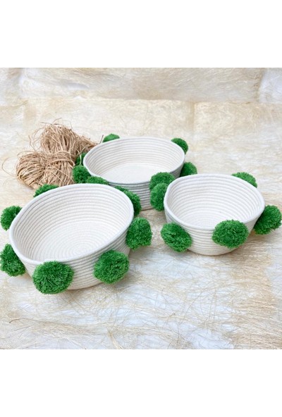 Bon Chic Baby Ekolojik Organizer Sepet Seti Yeşil Bon Chic Baby Ekolojik Organizer Sepet Seti Yeşil