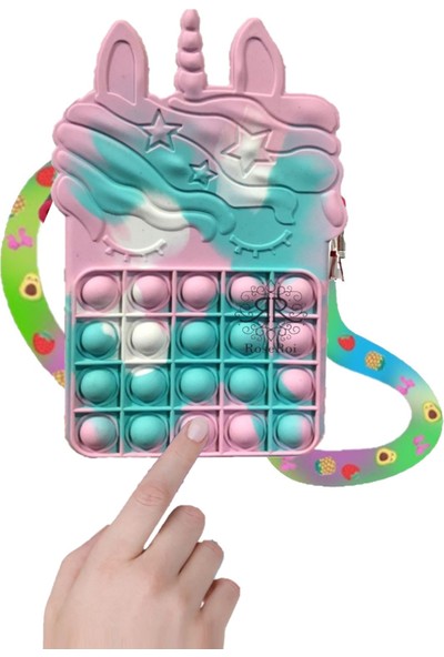 Pop It Push Bubble Fidget Askılı Unicorn Popit Çanta Eğitici Oyuncak 19X12 cm Pop It Push Bubble Fidget Askılı Unicorn Popit Çanta Eğitici Oyuncak 19X12 cm