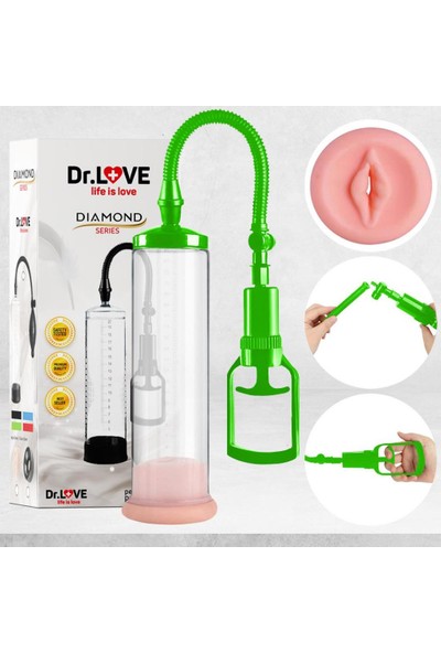 Drlove Penis Pump Men Güçlü Vakumlu Yeşil Penis Pompası + Vajina Başlık Drlove Penis Pump Men Güçlü Vakumlu Yeşil Penis Pompası + Vajina Başlık