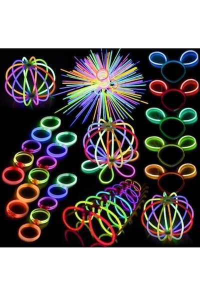 Mabes Glow Stick - Fosforlu Çubuk 100 Parça Mabes Glow Stick - Fosforlu Çubuk 100 Parça
