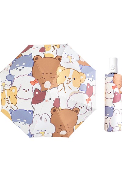 Puni Sevimli Çocuk Öğrenci Şemsiyesi Güneşlik Için Şemsiye Otomatik Katlanabilir Yağmur Geçirmez ve Uv Geçirmez (Yurt Dışından) Puni Sevimli Çocuk Öğrenci Şemsiyesi Güneşlik Için Şemsiye Otomatik Katlanabilir Yağmur Geçirmez ve Uv Geçirmez (Yurt Dışından)