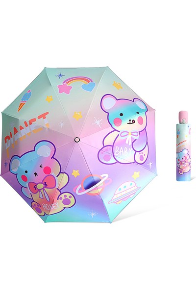 Puni Sevimli Çocuk Öğrenci Şemsiyesi Güneşlik Için Şemsiye Otomatik Katlanabilir Yağmur Geçirmez ve Uv Geçirmez (Yurt Dışından) Puni Sevimli Çocuk Öğrenci Şemsiyesi Güneşlik Için Şemsiye Otomatik Katlanabilir Yağmur Geçirmez ve Uv Geçirmez (Yurt Dışından)