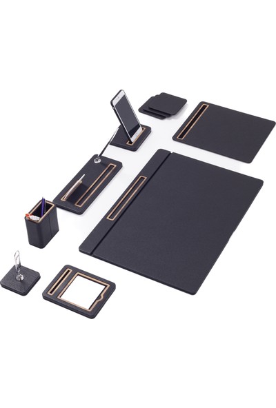 Turgut Office Porto Deri Sümen Takımı 8 Parça Kapaklı Model Turgut Office Porto Deri Sümen Takımı 8 Parça Kapaklı Model