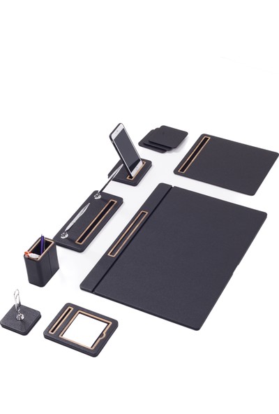 Turgut Office Pera Deri Sümen Takımı 8 Parça Kapaklı Model Turgut Office Pera Deri Sümen Takımı 8 Parça Kapaklı Model