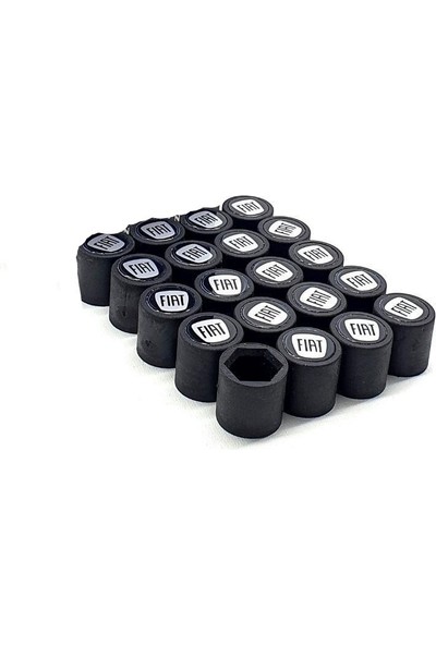 HLD Fiat Silikon Bijon Kapağı Seti 20 Adet Siyah HLD Fiat Silikon Bijon Kapağı Seti 20 Adet Siyah