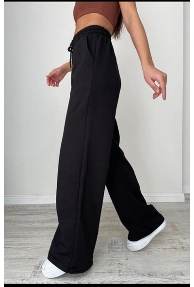 Rüyam Giyim Yüksek Bel Bol Paça Bayan Pantolon