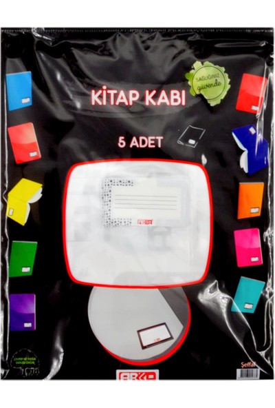 Abka 22.5X28 cm Hazır Kitap Kabı 5 Li Şeffaf Abka 22.5X28 cm Hazır Kitap Kabı 5 Li Şeffaf