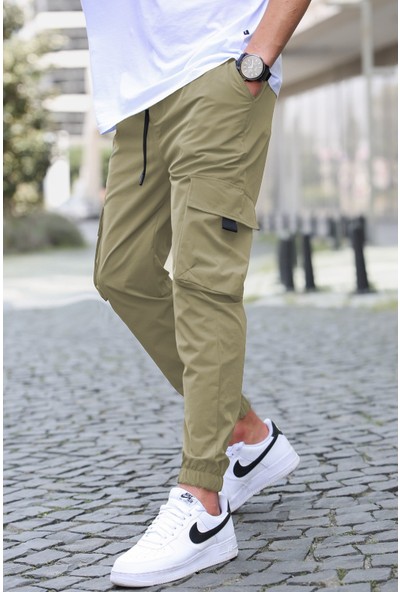 Madmext Camel Kargo Cep Erkek Jogger Pantolon 5461 Madmext Camel Kargo Cep Erkek Jogger Pantolon 5461
