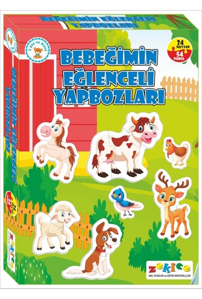 Zekice Baby Puzzle Bebeğimin Eğlenceli Yapbozları 24 Hayvan 55 Parça (Ekstra Parçalarla Sizlerle) Zekice Baby Puzzle Bebeğimin Eğlenceli Yapbozları 24 Hayvan 55 Parça (Ekstra Parçalarla Sizlerle)