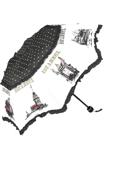 The Lavinia Istanbul Figürlü Kadın Manuel Şemsiye