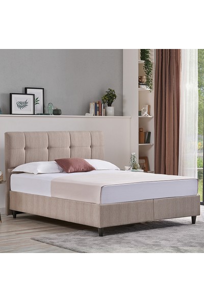 Yataş Bedding Lento Baza - Arges Başlık 2'li Set - Bej - 160X200