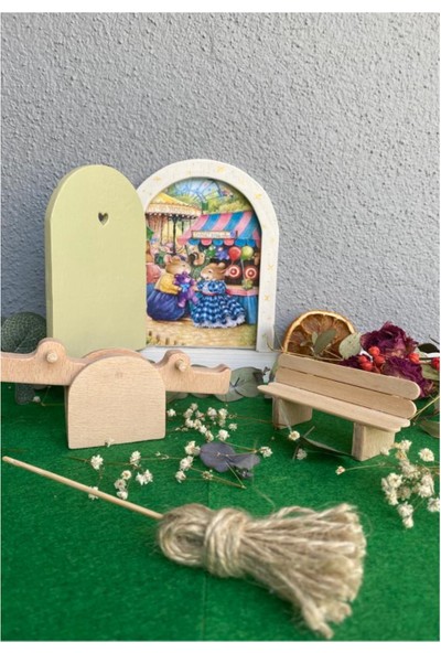 Sincap Joo Oyuncak Ahşap Fare Kapısı Yaz Konsepti Aksesuarlı