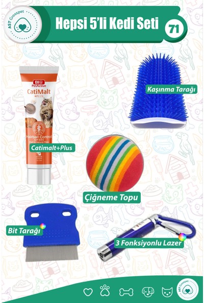 Ast Gross Pet Hepsi 5'li Kedi Ihtiyaç Seti 71 Kedi Bit Tarağı Kedi Çiğneme Topu Kedi Lazeri Catimalt Plus Kedi Kaşınma Masaj Tarağı Ast Gross Pet Hepsi 5'li Kedi Ihtiyaç Seti 71 Kedi Bit Tarağı Kedi Çiğneme Topu Kedi Lazeri Catimalt Plus Kedi Kaşınma Masaj Tarağı