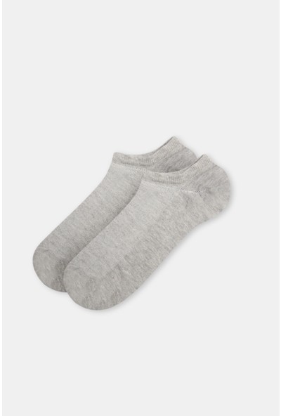 Dagi Gri Melanj Erkek Pamuklu Kısa Soket Çorap