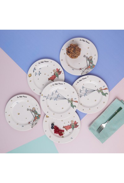 Karaca Küçük Prens 6 Parça Pasta Takımı 20 cm Karaca Küçük Prens 6 Parça Pasta Takımı 20 cm