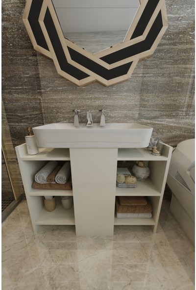 Sanal Mobilya Zen Alt Modül Banyo 2'li Set Parlak Aytaşı Sanal Mobilya Zen Alt Modül Banyo 2'li Set Parlak Aytaşı