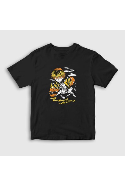 Presmono Unisex Çocuk Siyah Zenitsu V2 Anime Demon Slayer Kimetsu No Yaiba T-Shirt Presmono Unisex Çocuk Siyah Zenitsu V2 Anime Demon Slayer Kimetsu No Yaiba T-Shirt