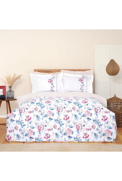 Karaca Home Ilena Fuşya %100 Pamuk Çift Kişilik Nevresim Takımı