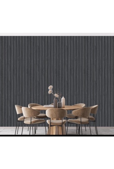 Lambiri Panel Ahşap Duvar Çıtası Desenli Vinil Duvar Kağıdı 5,30 M² Lambiri Panel Ahşap Duvar Çıtası Desenli Vinil Duvar Kağıdı 5,30 M²