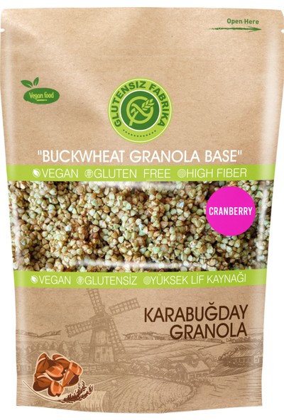 Glutensiz Fabrika Yulaf & Karabuğday Granola 300 gr (Yabanmersinli)