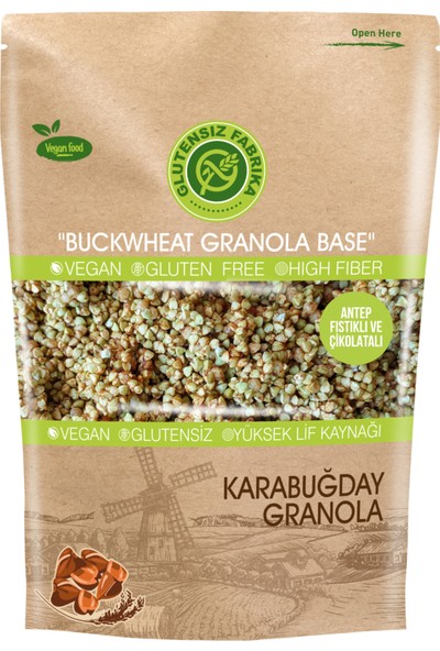 Glutensiz Fabrika Yulaf Karabuğday Granola 300 gr (Antep Fıstıklı ve Çikolatalı) Glutensiz Fabrika Yulaf Karabuğday Granola 300 gr (Antep Fıstıklı ve Çikolatalı)