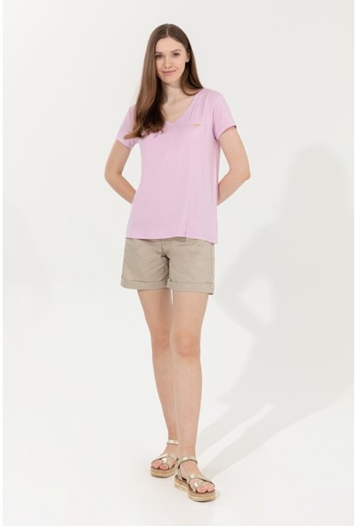 U.S. Polo Assn. Kadın Haki Bermuda 50246051-VR027